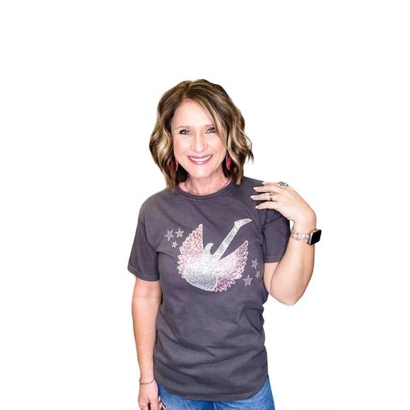 SOUTHERN BELLE | Tops | New Southern Belle Nashville Guitar Sequin Tee ...